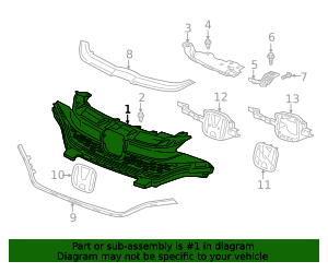 71121-T5R-A50 - Grille 2018-2020 Honda Fit | AutoNation Parts