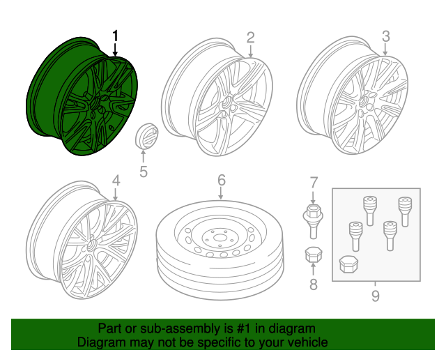 2017-2020 Volvo Wheel, Alloy 31362867 | TascaParts.com