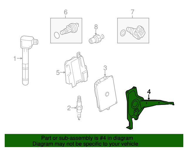 37821-5A2-A00 - ECM Mount Bracket 2013-2017 Honda Accord | Honda Parts ...