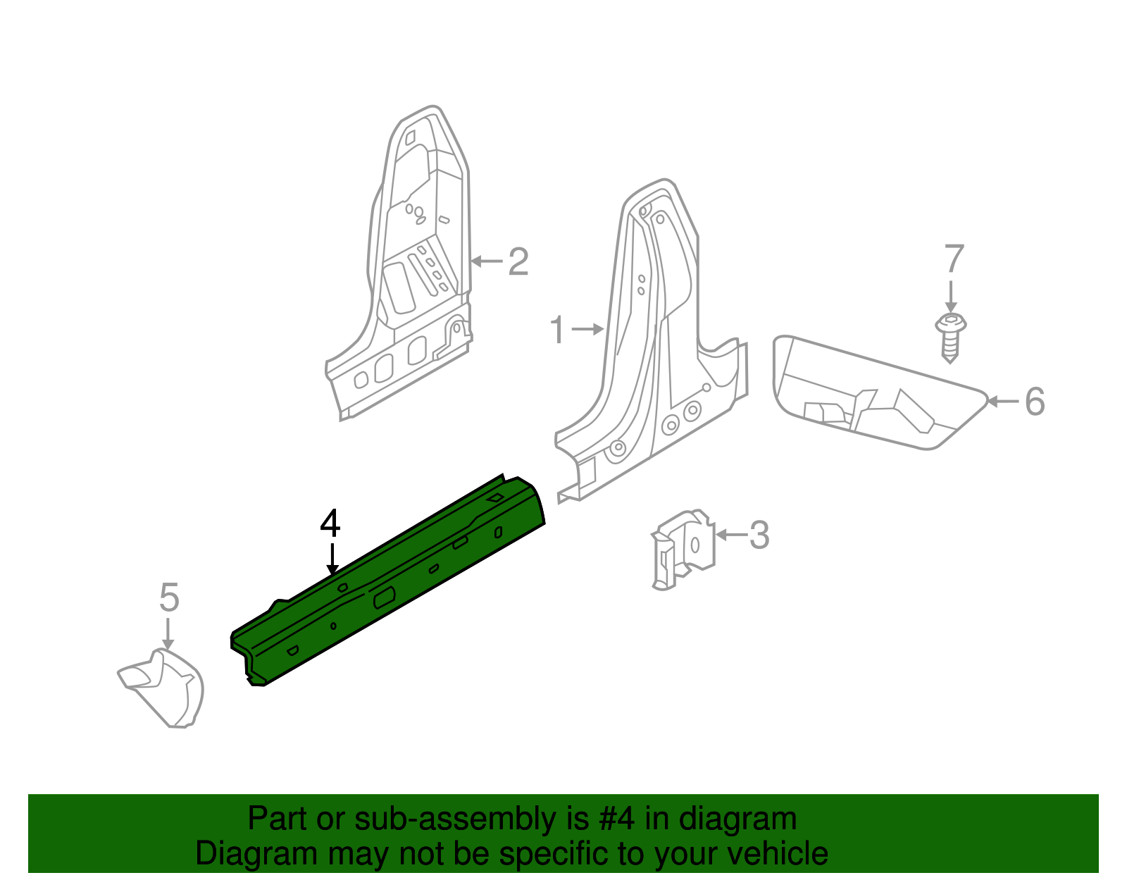 2013-2019 Volkswagen Beetle Inner Rocker 5C3-810-601 | OEM VW Parts Haus