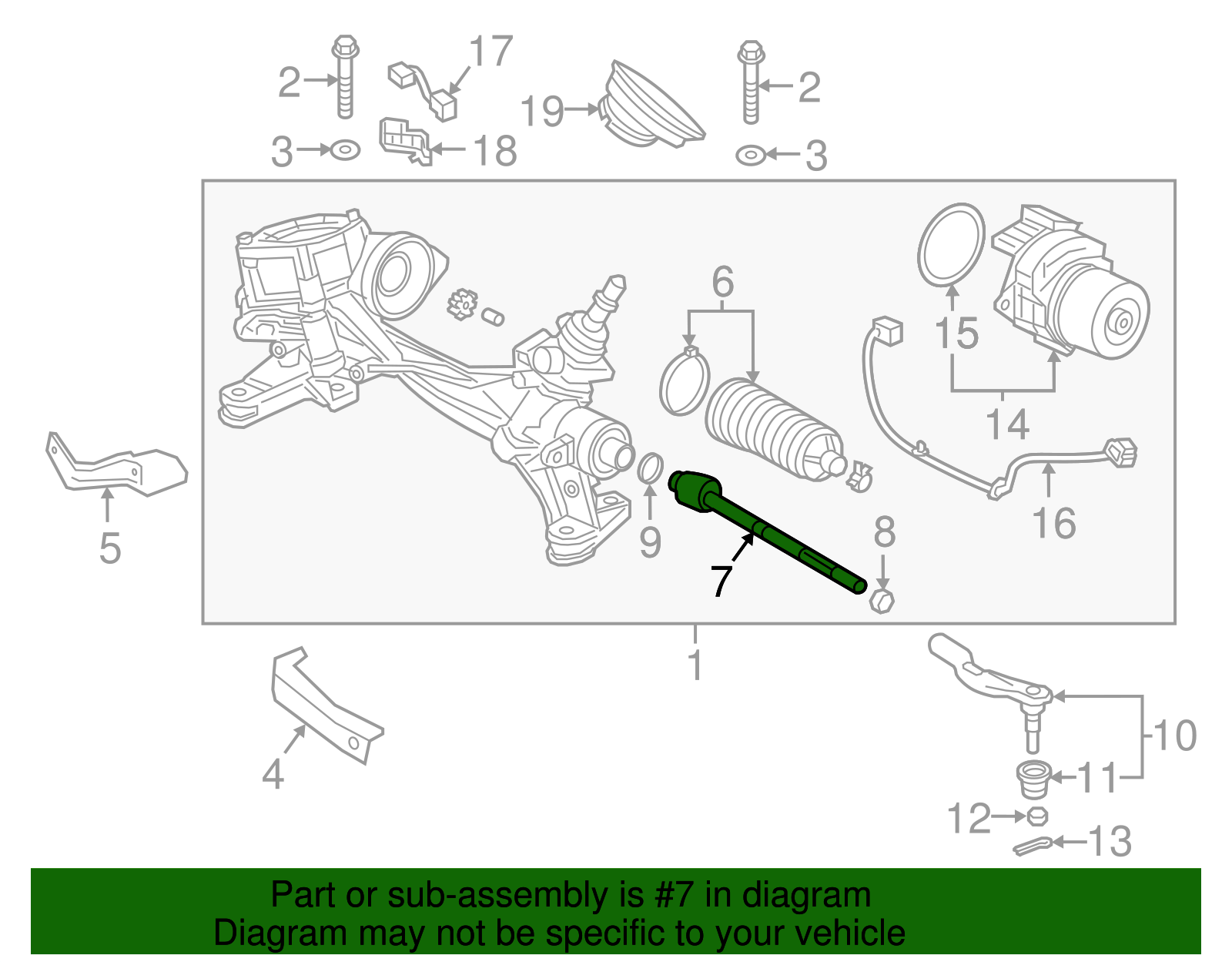 53610-TLA-A51 - Inner Tie Rod 2017-2022 Honda CR-V | Honda Parts Online