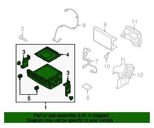 96560-B1PG0-4X - 2016 Hyundai Genesis - Receiver | Hyundai Parts Express