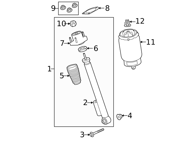 Genuine OEM Shock Assembly Part# LR140076 Fits 2020-2023 Land Rover: Up ...