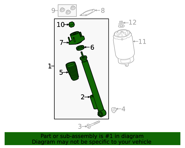 Genuine OEM Shock Assembly Part# LR140076 Fits 2020-2024 Land Rover: Up ...