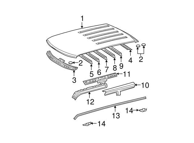 75551-52030 - Roof Drip Molding 2004-2006 Scion xB | AutoNationParts.com