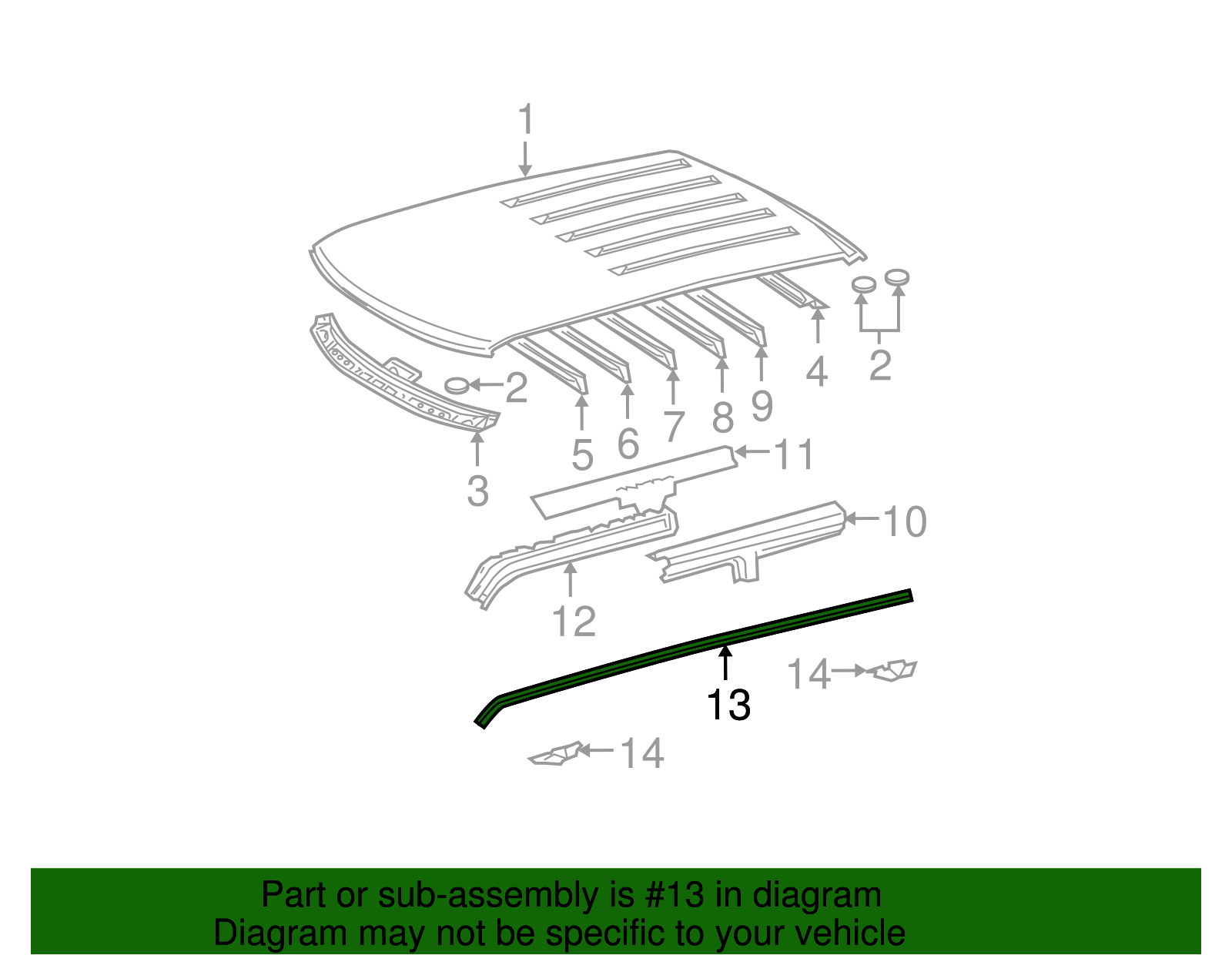 2004-2006 Scion xB Drip Molding 75551-52030 | Toyota San Diego Parts