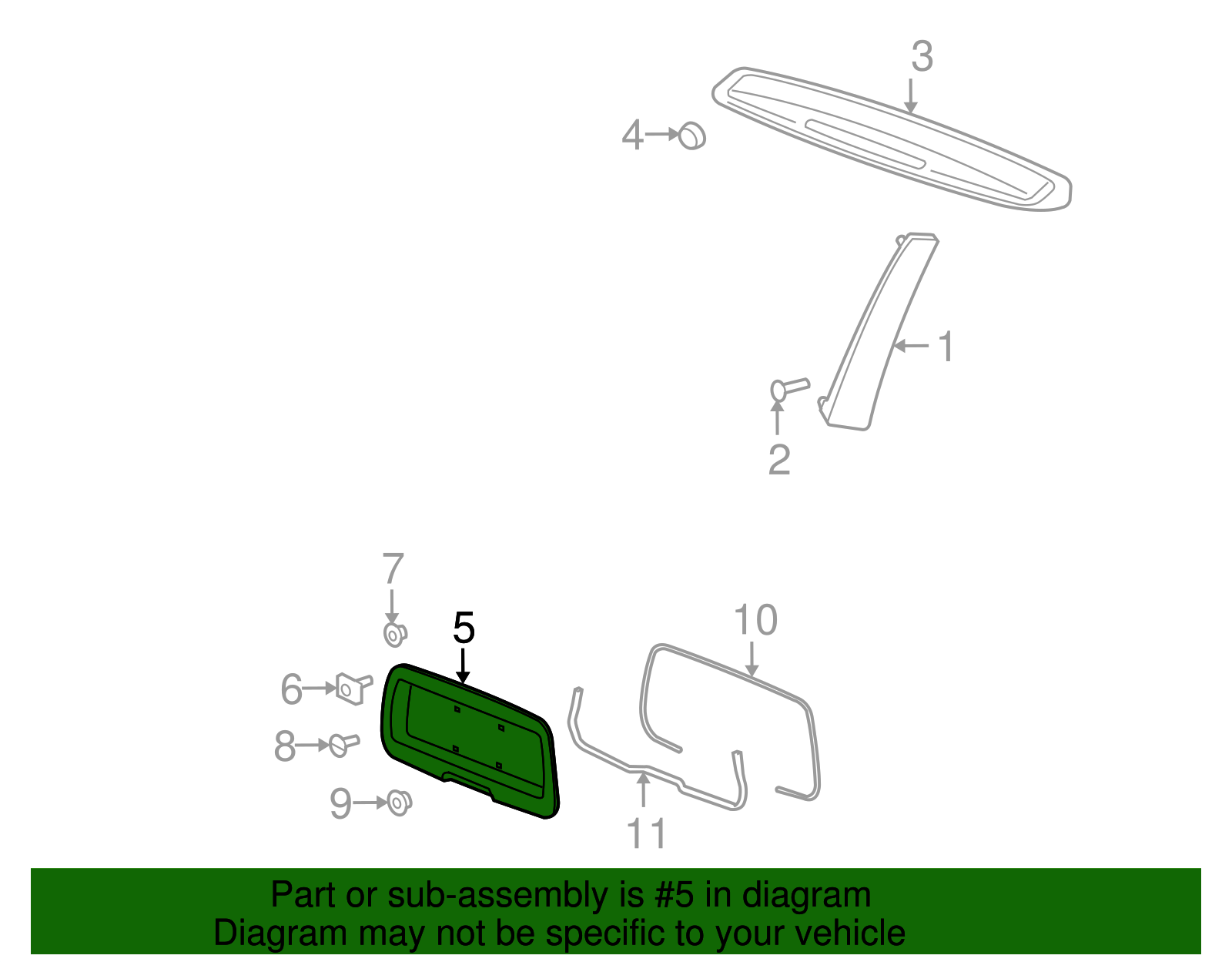 88980652 - Black Rear License Plate Pocket 2002-2009 GM | Gateway Buick ...