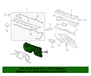 2014-2020 GM Dash Panel Inner Insulator 84493539 | GMPartsDirect.com