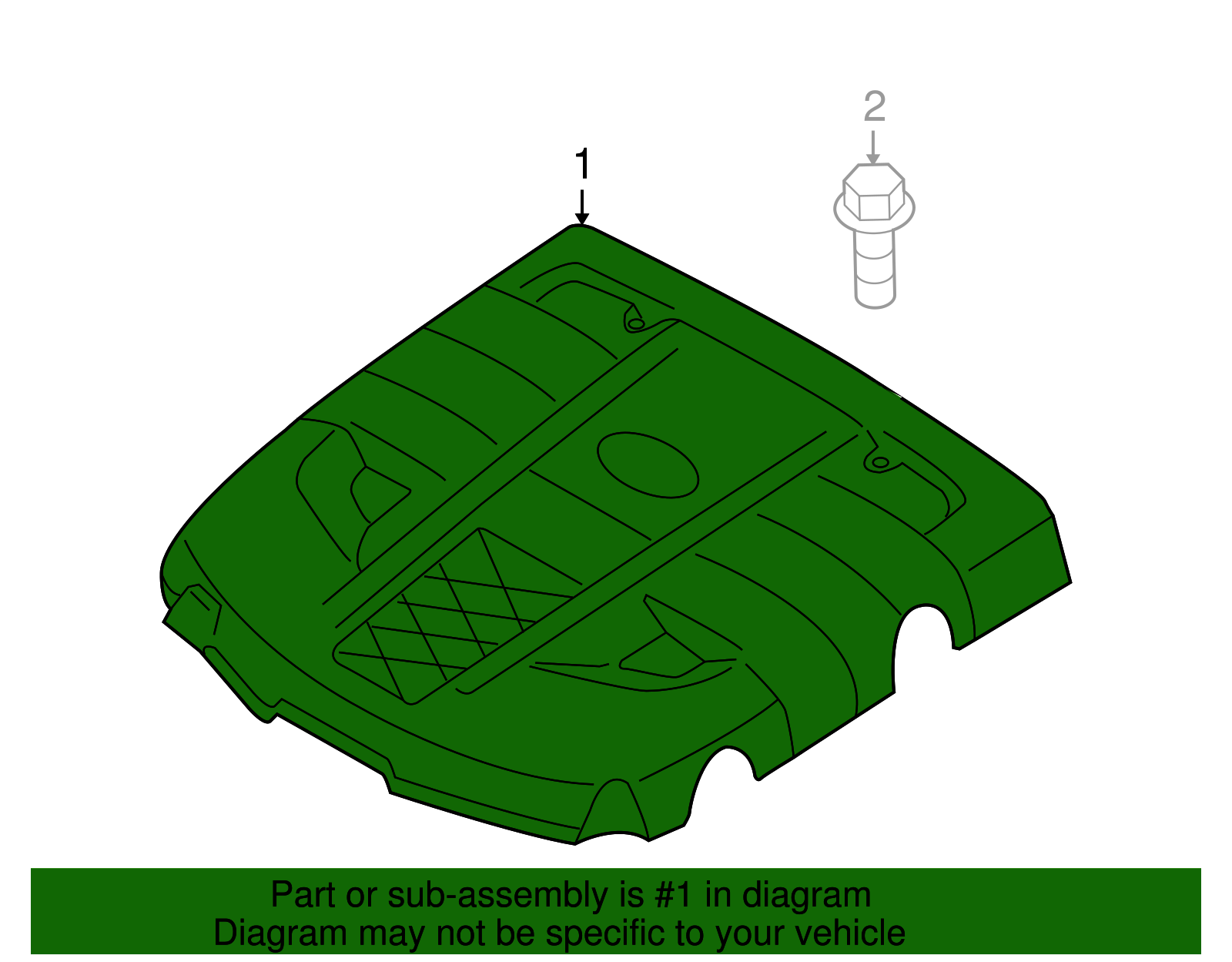2008-2009 Subaru Engine Cover 14025AA20C | Subaru Parts Guys