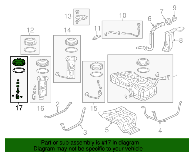 17052-T0A-000 - Fuel Pressure Regulator 2012-2016 Honda CR-V | Honda ...