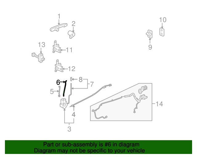 2005-2010 GM Rod-Front S/D O/S Hdl 22702297 | GMPartsDirect.com
