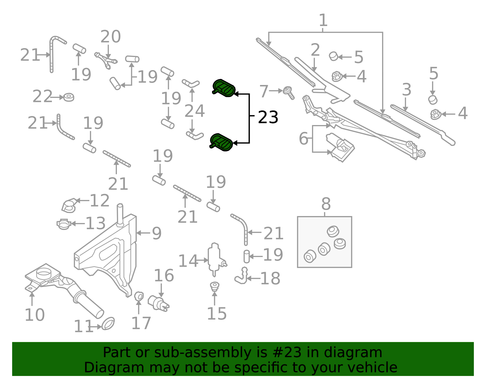 4M0-955-987 - Heated Nozzle 2017-2025 Audi | Audi OEM Parts