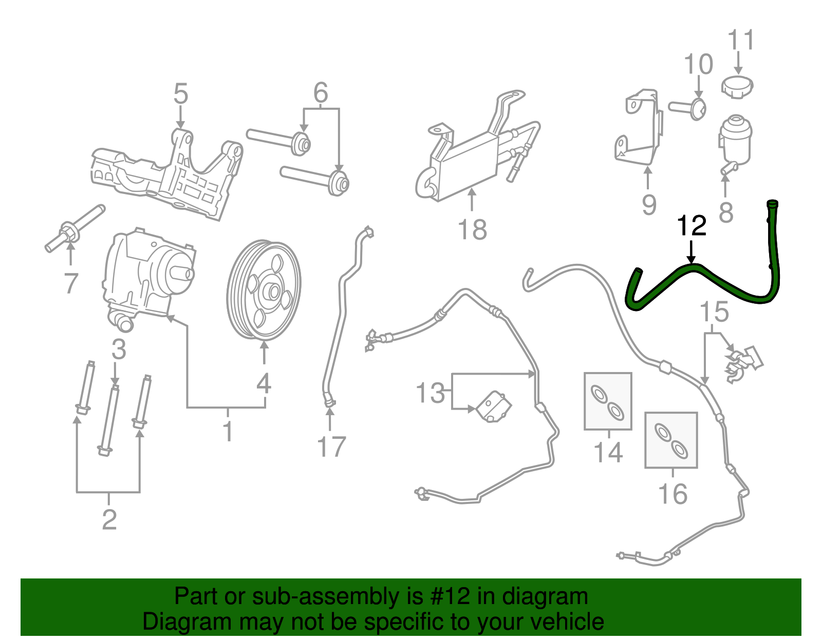 2016-2023 Ford Power Steering Return Hose CK4Z-3A713-H | Big 3 Auto Parts