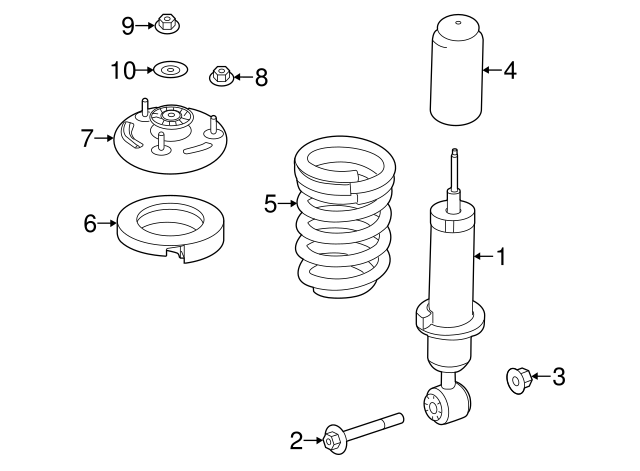 2014-2017 Ford Shock Absorber EL1Z-18125-A | TascaParts.com