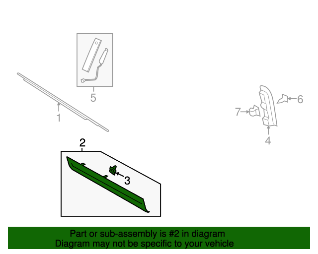 2015-2019 Lincoln MKC Side Molding EJ7Z-7820878-AA | OEM Parts Online