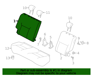 88600-5RW0A - Seat Back Assembly - 2020 Nissan Kicks | Nissan OEM Parts ...