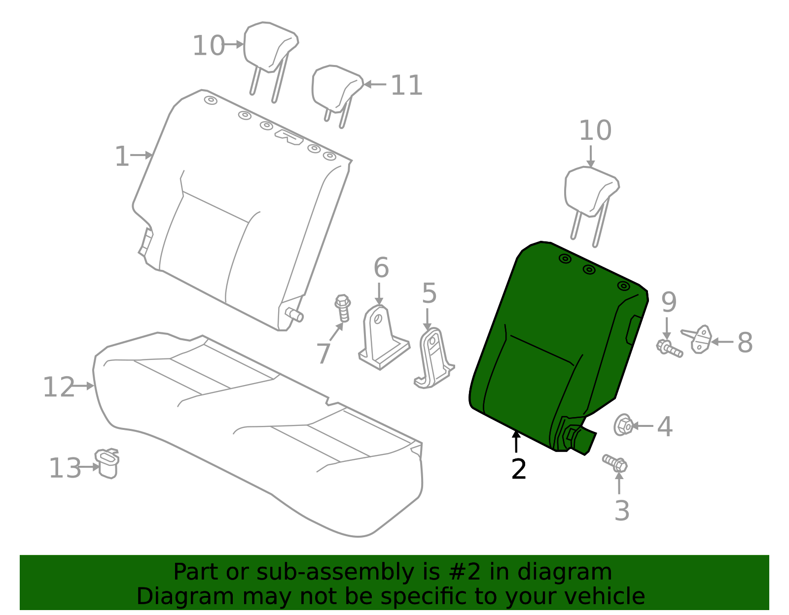 2020 Nissan Kicks Seat Back Assembly 88650-5RW0B | Ziegler Nissan of ...