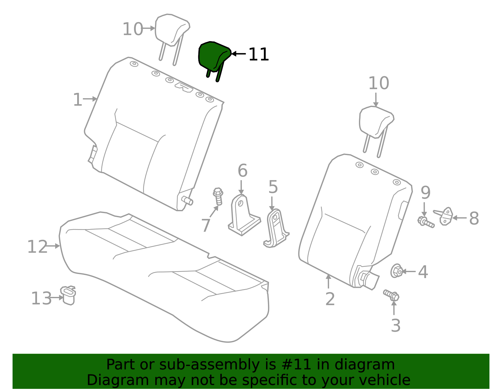 2024 Nissan Kicks Headrest 86460-5RB0A | Ziegler Nissan of Orland Park