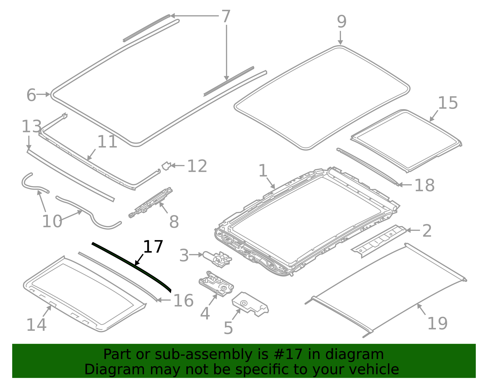Genuine BMW 54-10-7-493-159 | Glass Panel Inner Seal | FREE Shipping on Most Orders $499+ OEMG ...