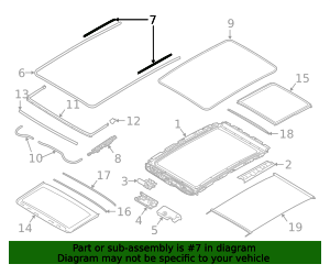 54107493151 - 2018-2024 BMW Side Seal (54-10-7-493-151) | BMW of South ...