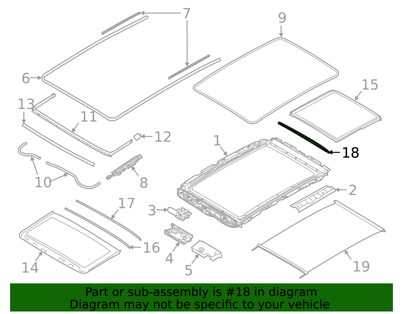 54107493149 - 2018-2025 BMW Glass Weather-Strip (54-10-7-493-149) | BMW ...