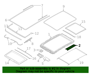 54109448561 - 2019-2023 BMW Sunroof Frame (54-10-9-448-561) | BMW of ...