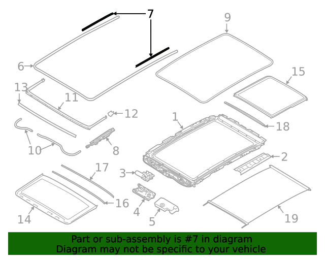 54-10-7-493-151 - Side Seal 2018-2024 BMW | BMW OEM Parts
