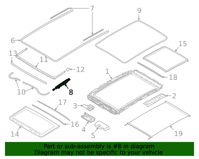 Genuine BMW 54-10-7-493-153 | Slide Rail | FREE Shipping on Most Orders ...