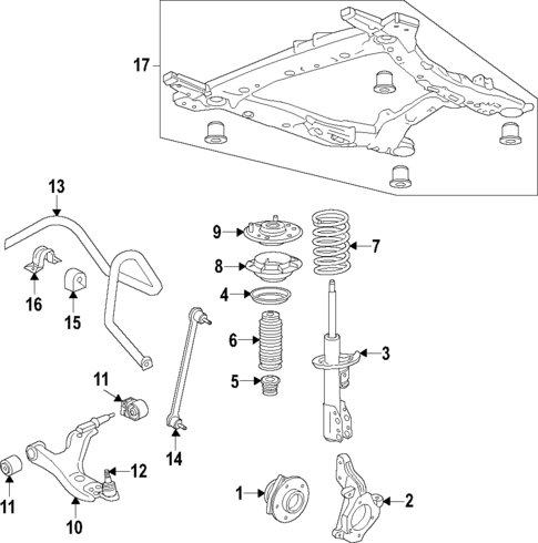 Front Suspension for 2018 Cadillac XT5 | GMPartsNow