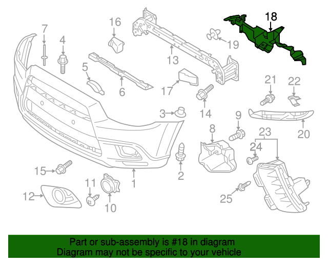 2011-2019 Mitsubishi Outlander Sport Inner Cover 6400H435 | Mitsubishi ...