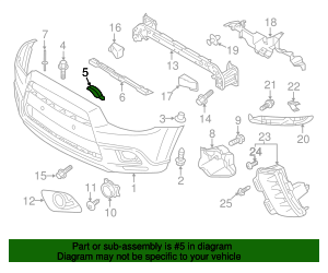 2016-2019 Mitsubishi Outlander Sport Bumper Cover Extension 6400H454 ...