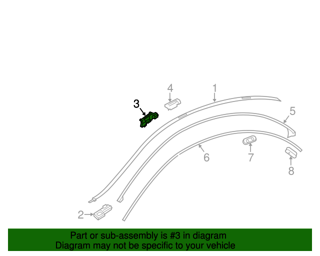 2014-2019 Mercedes-Benz Drip Molding Retainer 117-991-06-98-64 | MB OEM ...