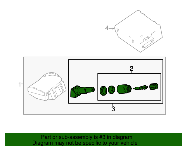 LR043162 - Tire Pressure Monitoring System (TPMS) Sensor Valve Assembly ...