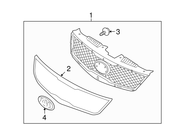 86353-1M500 - Grille Surround 2011-2013 Kia Forte | Kia.Parts Store