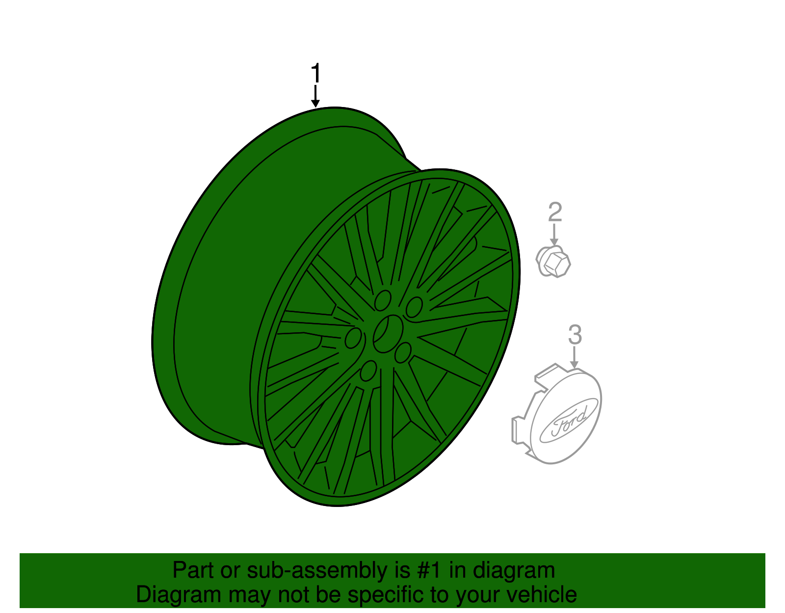 CM5Z-1007-C - Wheel, Alloy 2013-2018 Ford C-Max | Big 3 Auto Parts