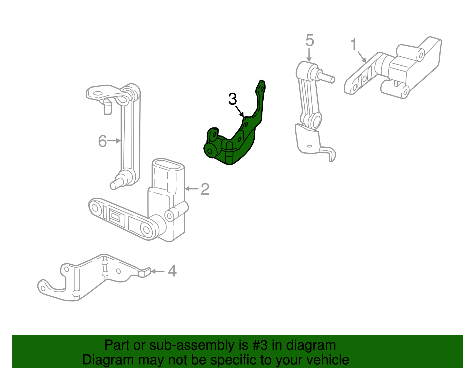 37146872824 - 2016-2022 BMW X1 Level Sensor Mount Bracket (37-14-6-872 ...