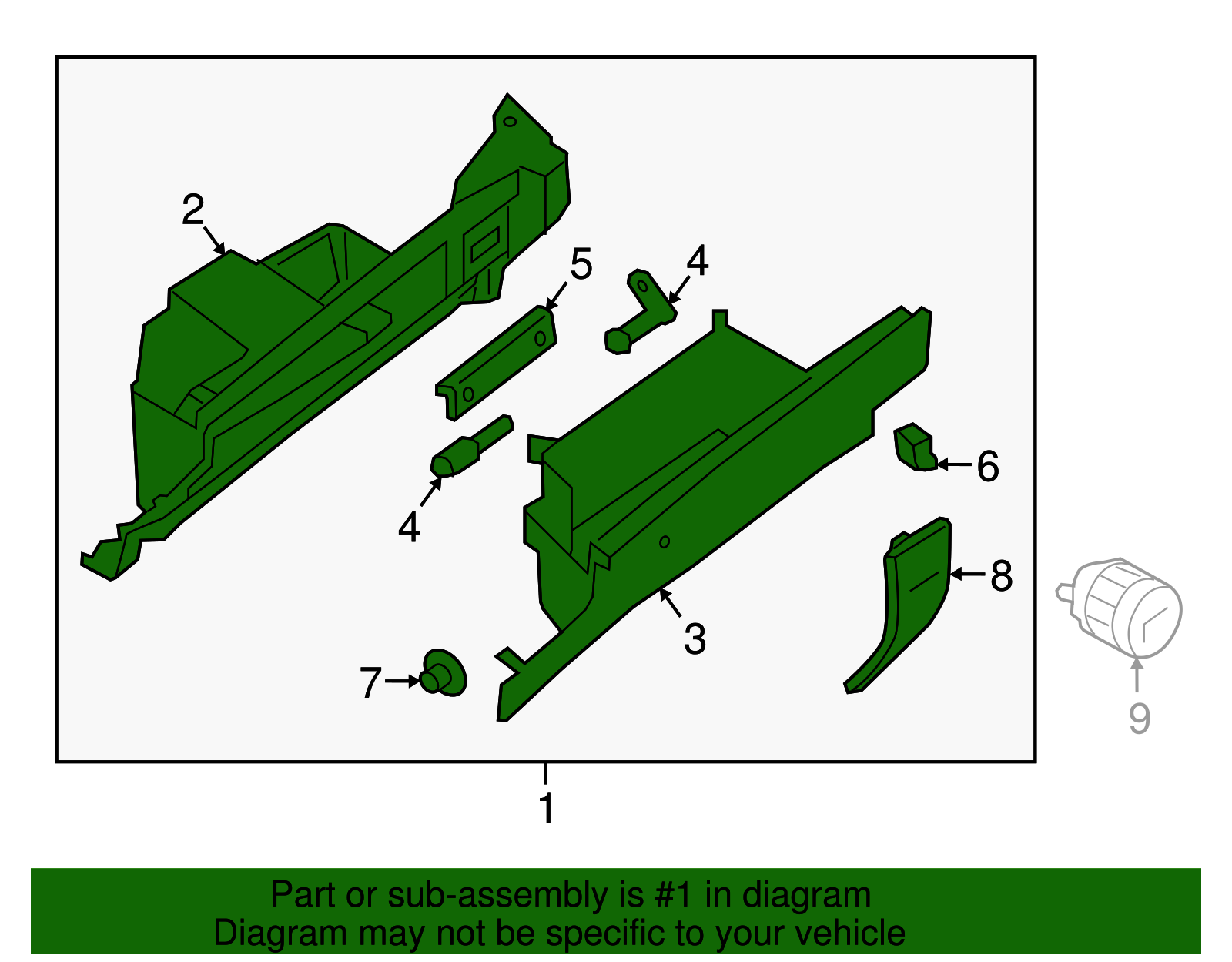 2016-2019 Nissan Glove Box Assembly 68102-EZ00A | Parts for Nissans