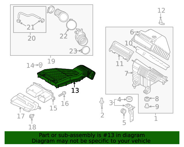 28210-D9350 - Intake Duct - 2017-2022 Kia Sportage | Kia Auto Parts