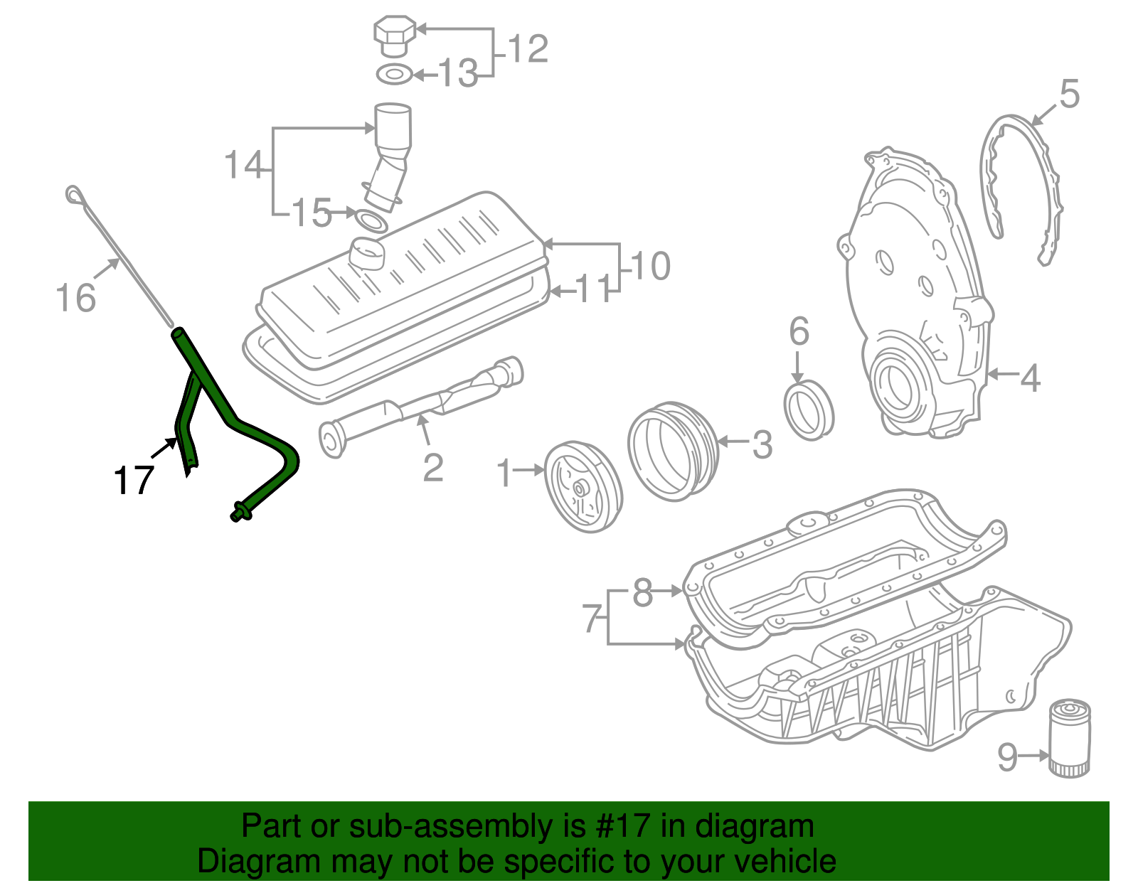 2007-2013 GM Engine Oil Level Indicator Tube 12615877 | TascaParts.com