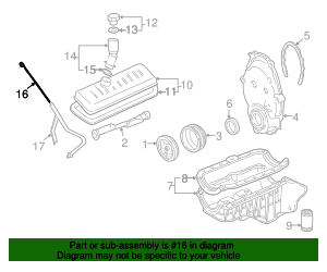 2007-2013 GM Engine Oil Dipstick 12619013 | TascaParts.com