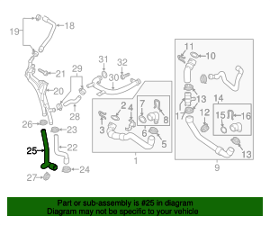2015-2018 Audi Engine Coolant Hose 5N0-121-109-D | AutoNationParts.com