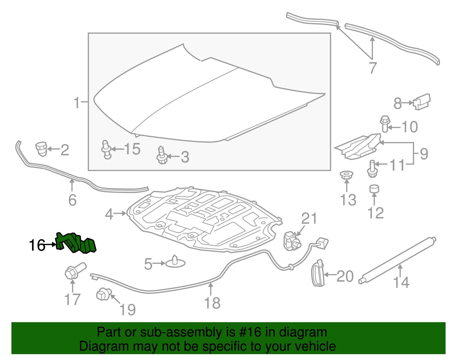 19420349 - High-Quality Hood Primary and Secondary Latch for 2010-2011 ...