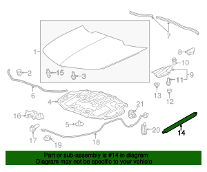 92203599 - Hood Strut 2010-2015 Chevrolet Camaro | AutoNationParts.com