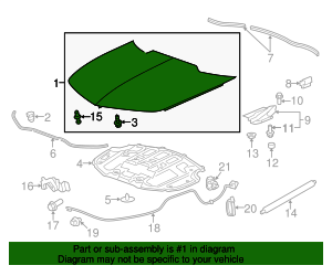 2010-2015 Chevrolet Camaro Hood 23299658 | Auto Parts Express