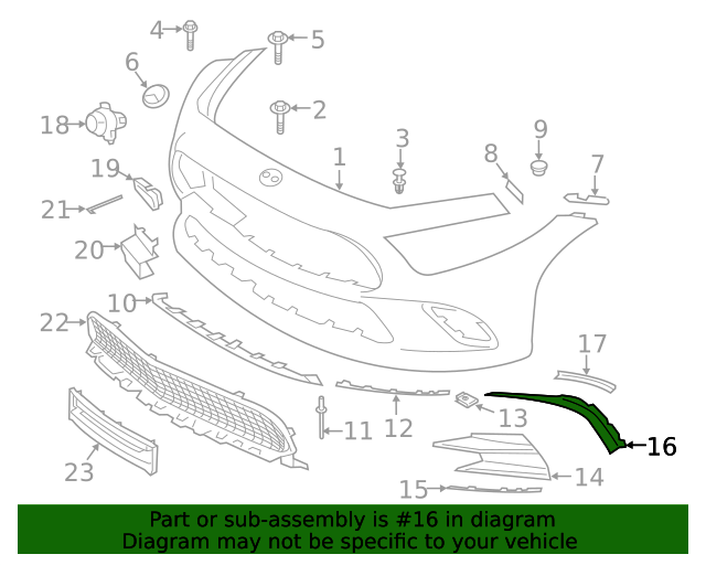 257-885-97-01 - Trim Molding 2019-2021 Mercedes-Benz CLS 53 AMG ...