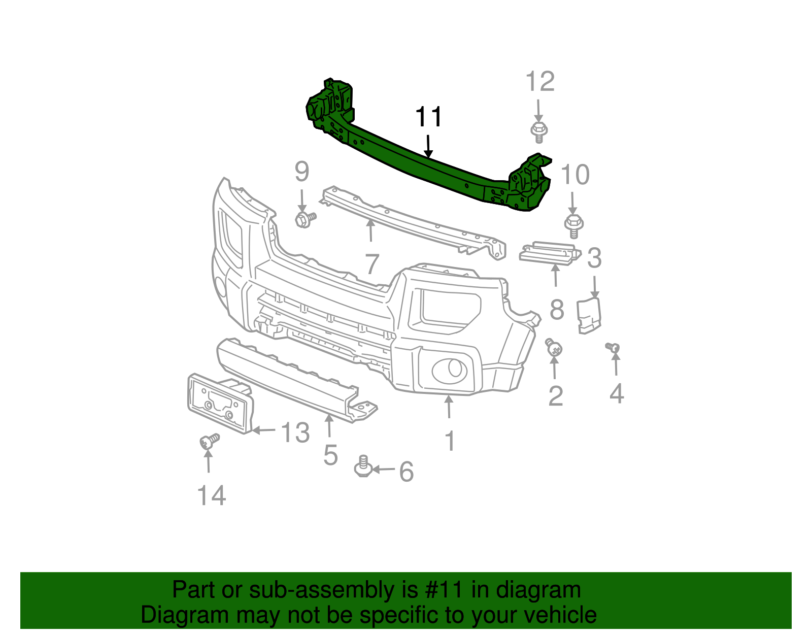 71130-SCV-A00ZZ - 2003-2008 Honda Element - Beam Front Bumper | All ...