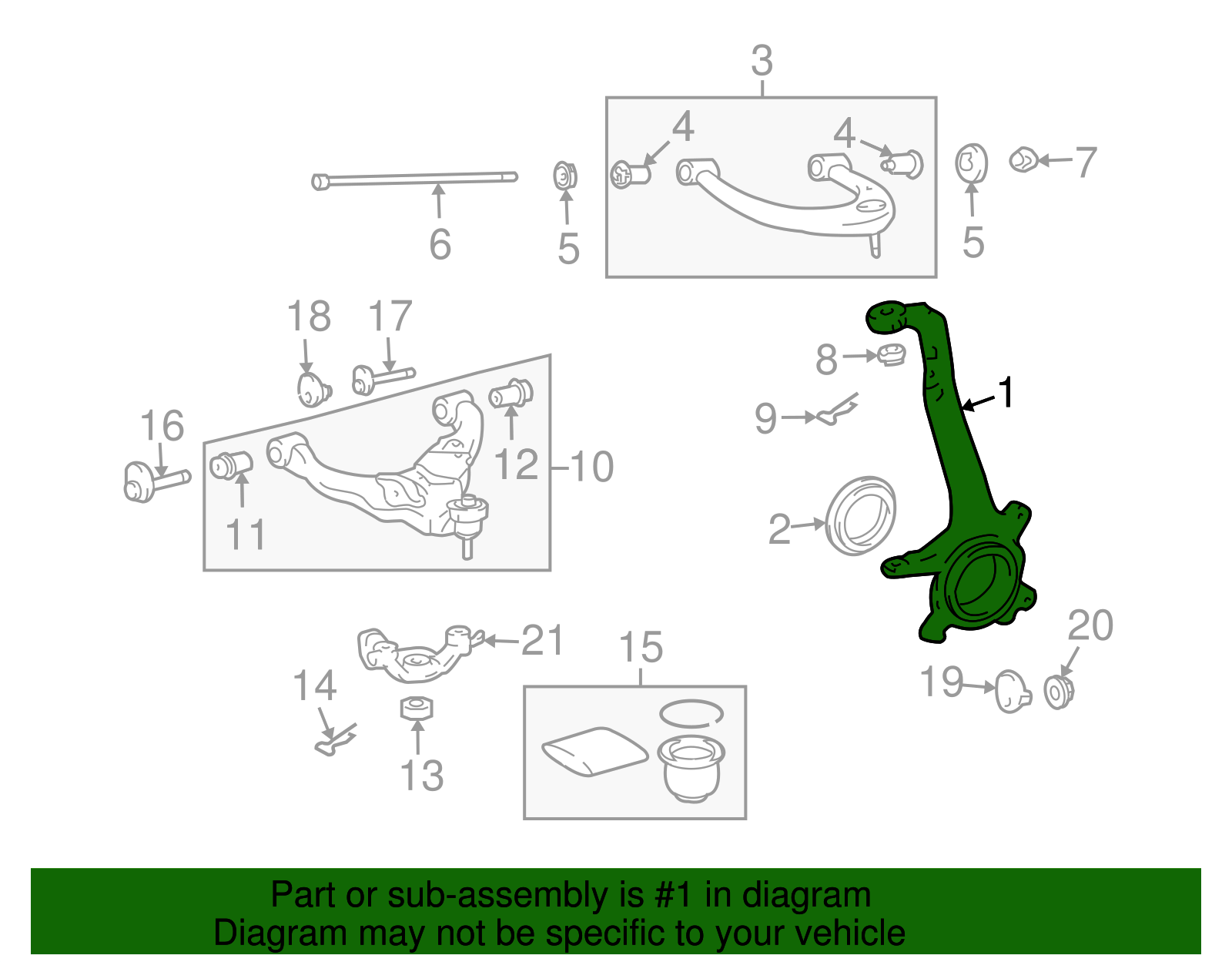 43211-60240 - Knuckle - 2016-2020 Lexus GX460 | My L Parts