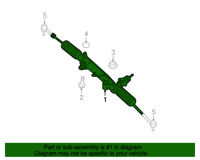 2011-2015 Mopar Rack & Pinion Gear 52124724AH | TascaParts.com