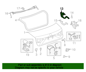 2013-2018 Lexus Hinge 64510-06260 | OEM Parts Online