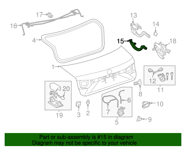 2013-2018 Lexus Hinge Cover 64571-33030 | OEM Parts Online